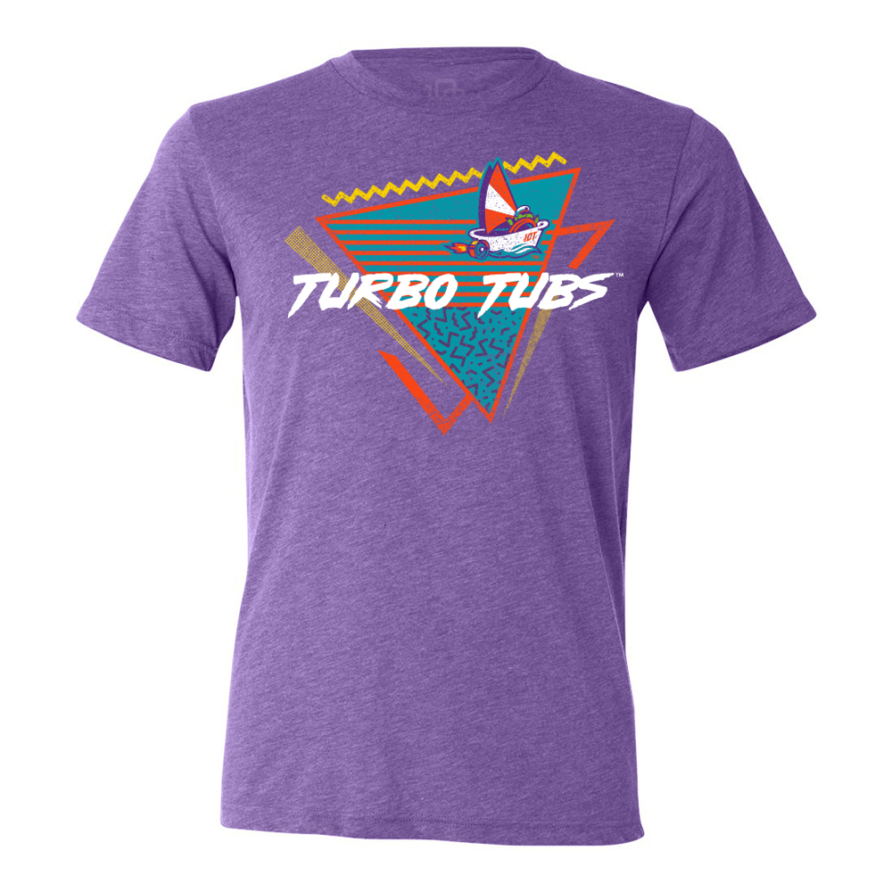 Wichita Wind Surge Adult Purple Turbo Tubs 90s Tee – Wichita Wind Surge ...